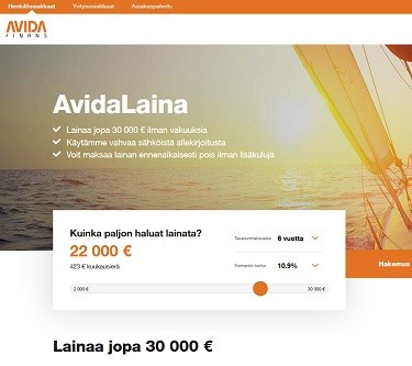 Avida Finance - Kokemuksia (2022) - Lainaa 1000-50.000€
